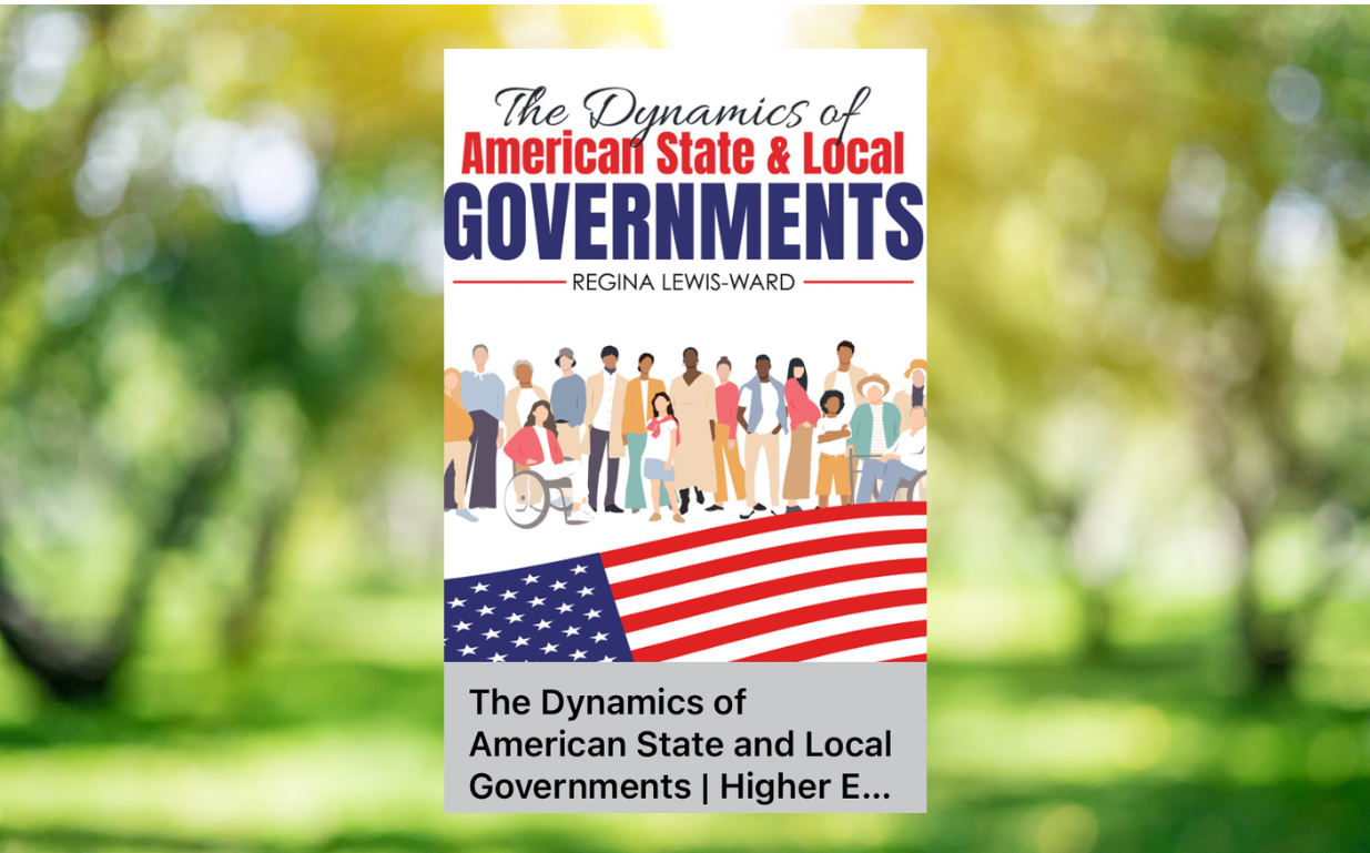 Busy TAA People: Regina Lewis-Ward Authors New Political Science Textbook » Abstract